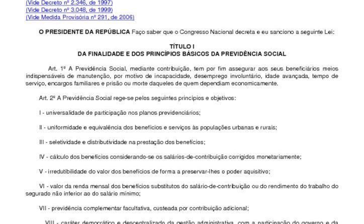 Lei 8213 de 24 07 1991 Cotas – SINSERCON-RS